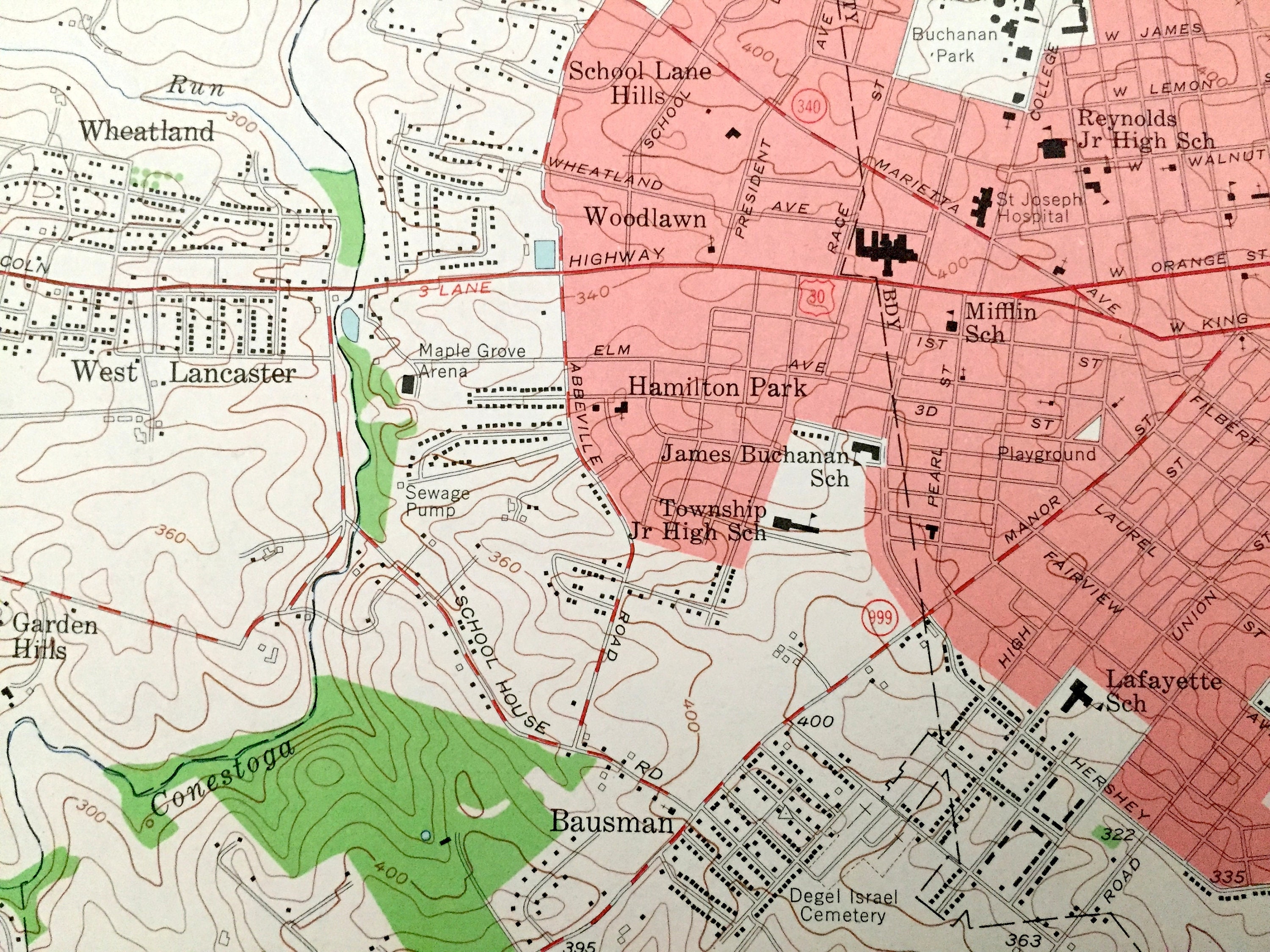 Antique Lancaster Pennsylvania 1956 US Geological Survey - Etsy UK