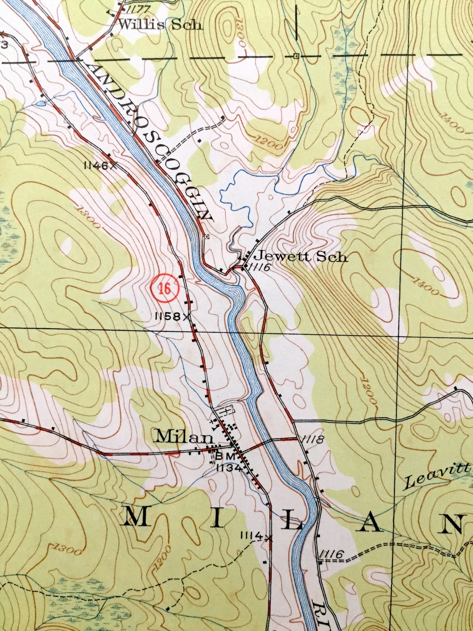 Antique Milan New Hampshire 1930 US Geological Survey | Etsy