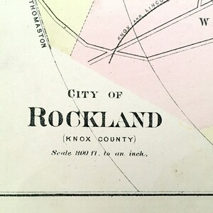 Antique 1887 Knox County, Maine Map by George N. Colby & Company ...