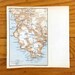 Antique 1927 Penzance & Lizard Point, England Map From Baedekers Atlas ...