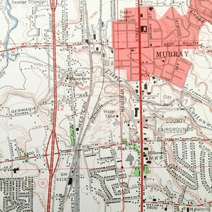 Antique Salt Lake City, Utah 1963 US Geological Survey Topographic Map ...
