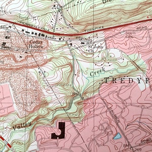 Antique Malvern, Pennsylvania 1999 US Geological Survey Topographic Map ...