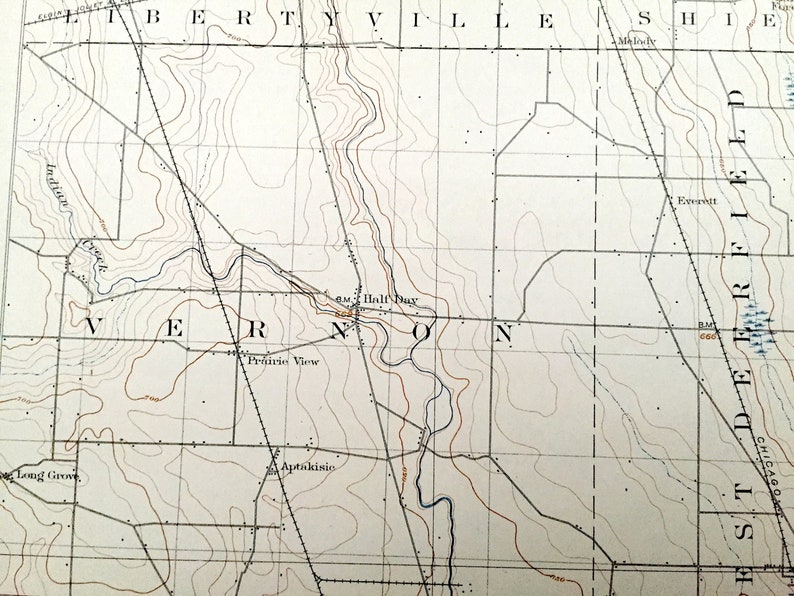 Antique Highwood Illinois 1900 US Geological Survey - Etsy
