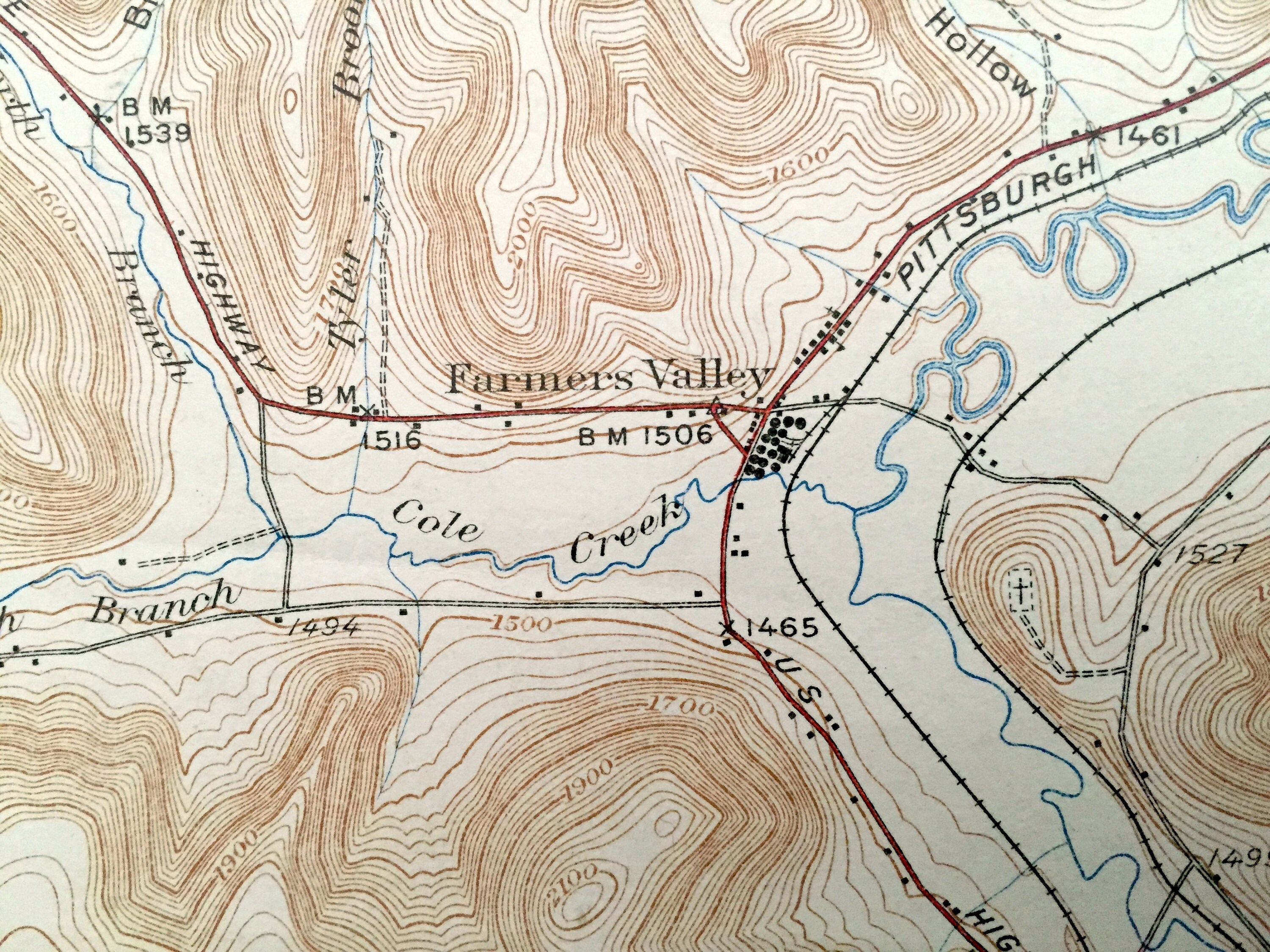 Antique Smethport, Pennsylvania 1937 US Geological Survey Topographic ...