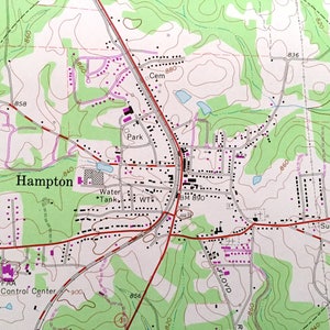 Antique Hampton, Georgia 1965 US Geological Survey Topographic Map ...