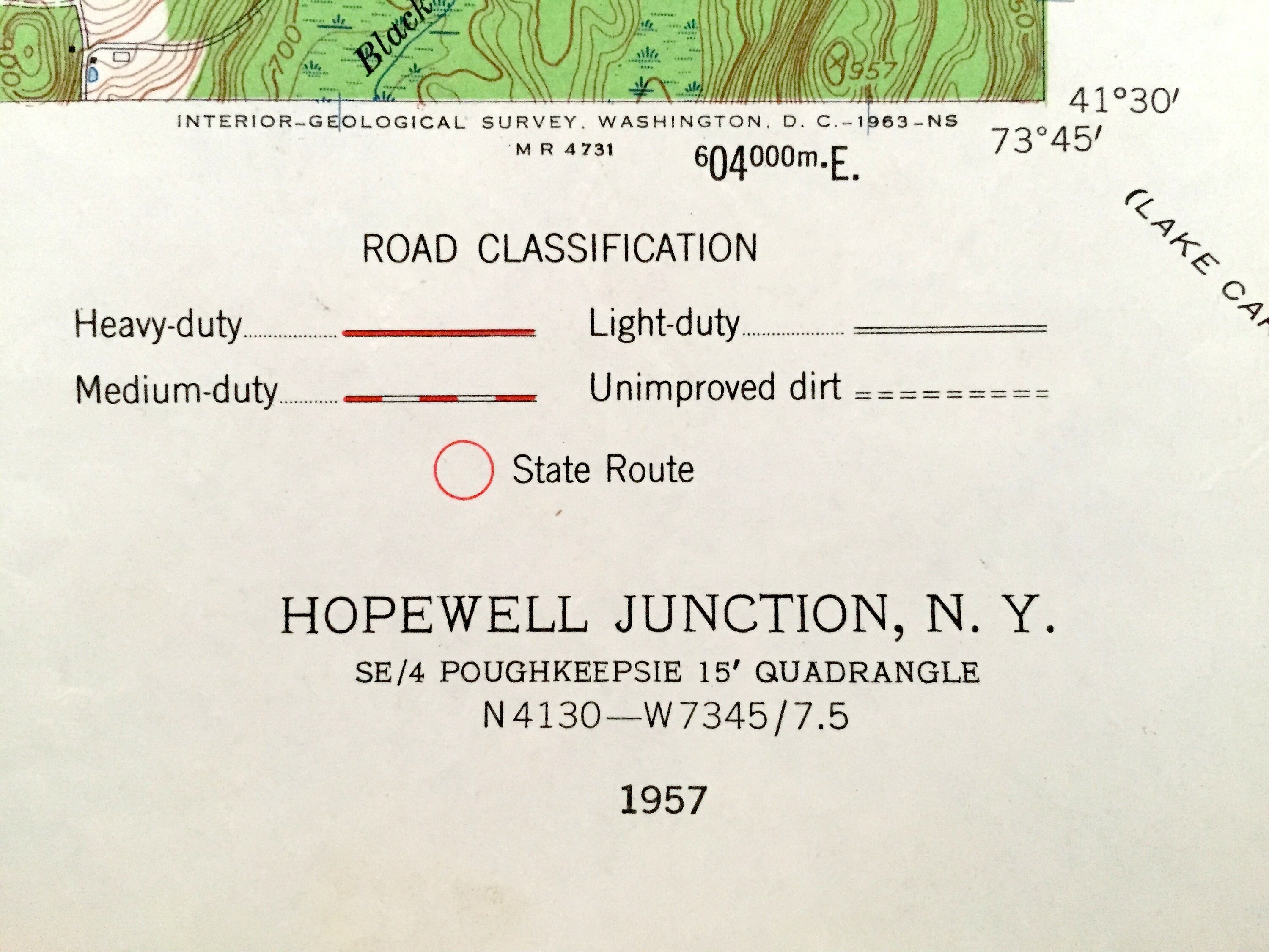 Antique Hopewell Junction New York 1957 US Geological Survey | Etsy