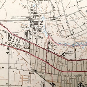 Antique Mobile, Alabama 1943 US Geological Survey Topographic Map ...