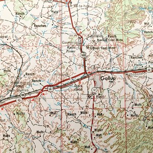Antique Gallup, New Mexico 1954 US Geological Survey Topographic Map ...