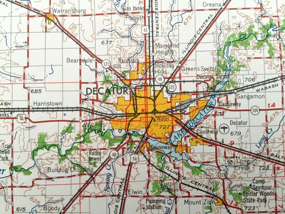 Mapas Antiguos De Decatur Illinois