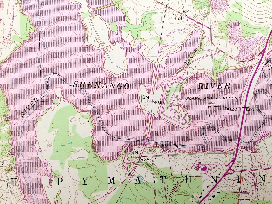 Antique Sharpsville, Pennsylvania 1958 US Geological Survey Topographic ...