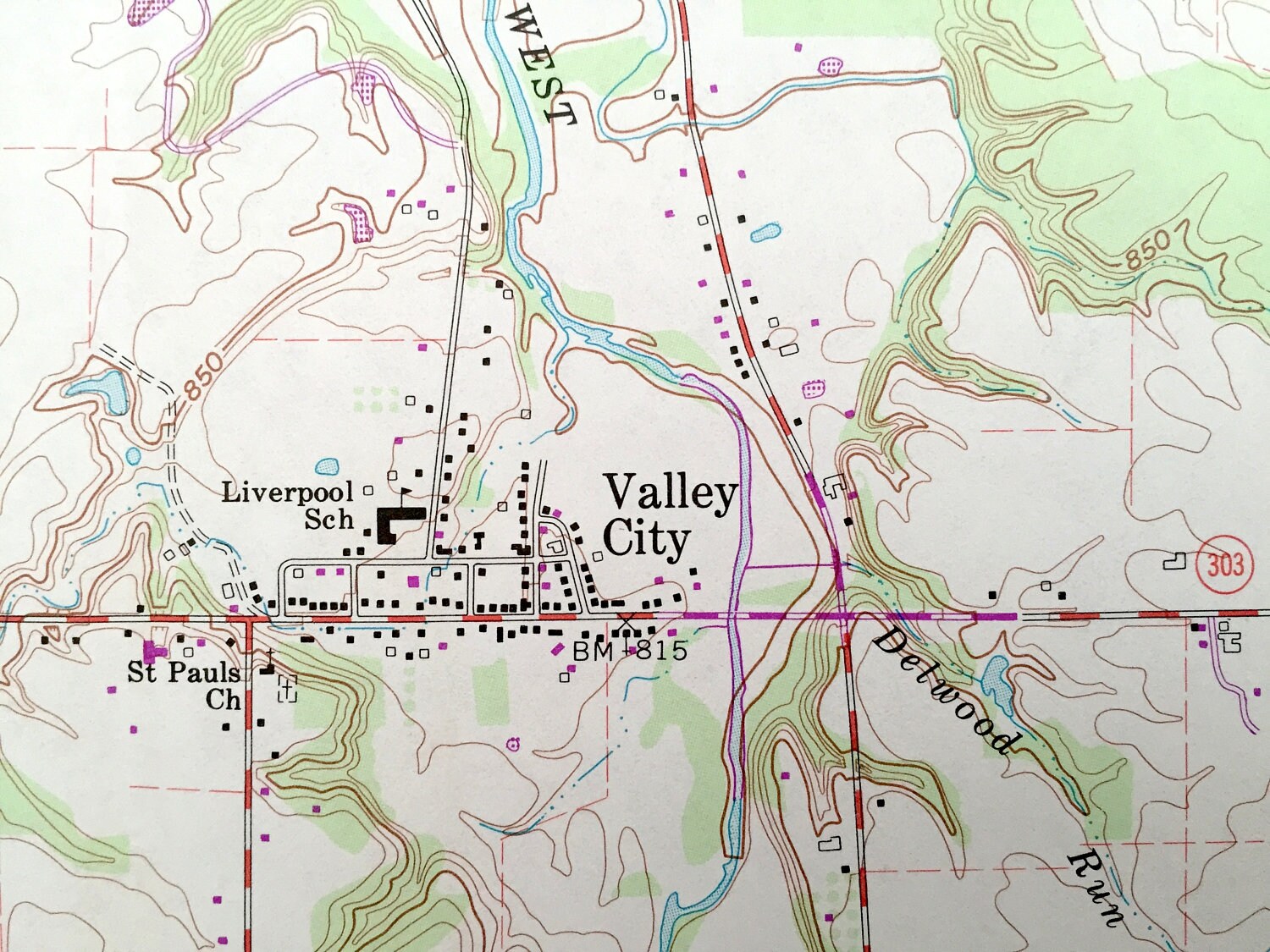 Antique Mallet Creek, Ohio 1961 US Geological Survey Topographic Map ...