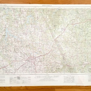 Antique Springfield, Missouri 1954 US Geological Survey Topographic Map ...