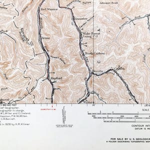 Antique Montgomery, West Virginia 1928 US Geological Survey Topographic ...