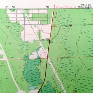 Antique Lake Ashby, Florida 1966 US Geological Survey Topographic Map ...