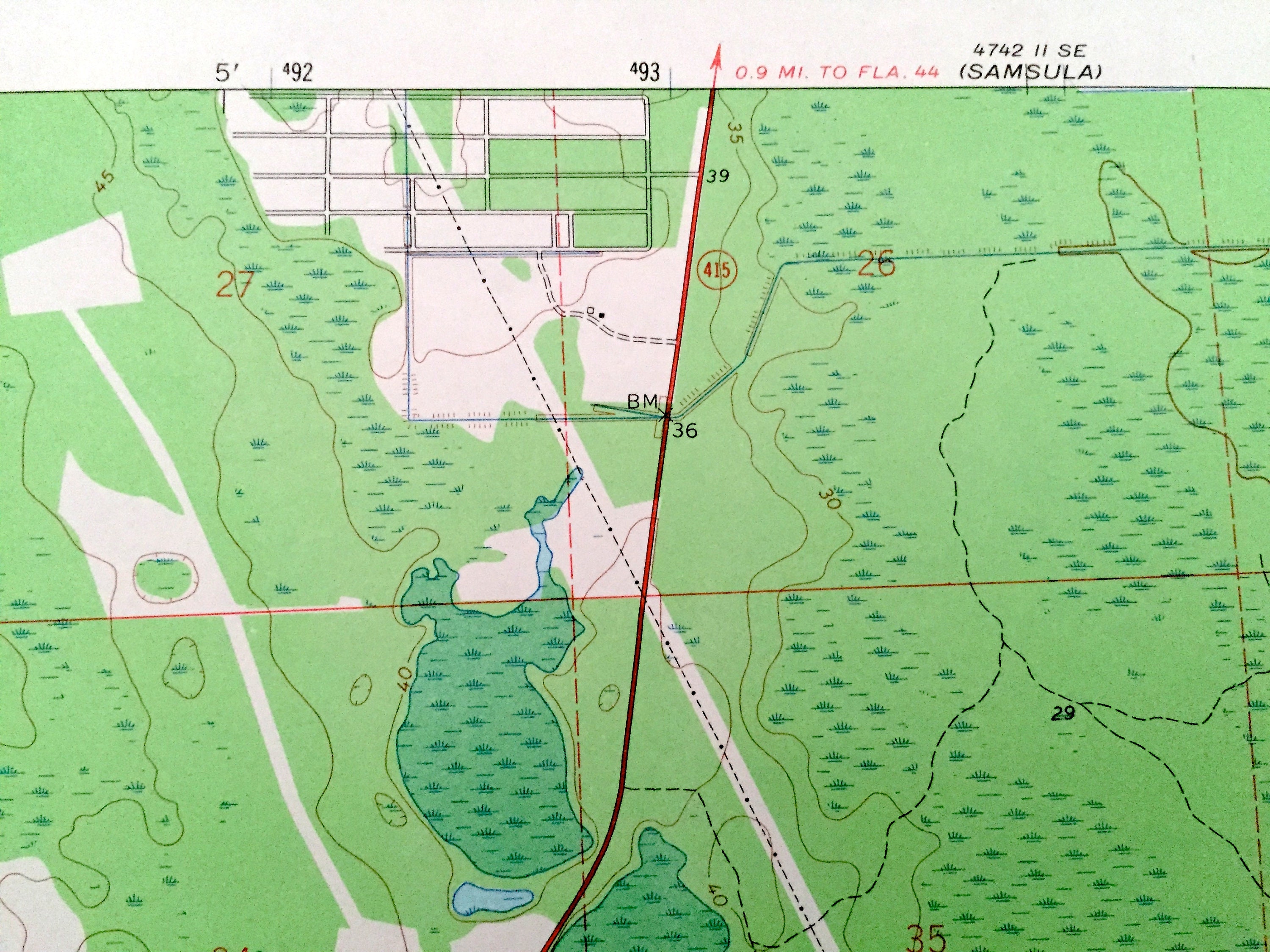 Antique Lake Ashby Florida 1966 US Geological Survey | Etsy