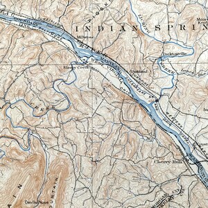 Antique Berkeley Springs, West Virginia 1901 US Geological Survey ...