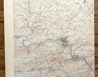 Bryn Mawr Map Original 1961 Main Line Pennsylvania Railroad - Etsy