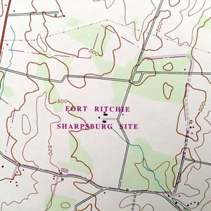 Antique Funkstown, Maryland 1953 US Geological Survey Topographic Map ...
