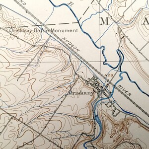 Antique Oriskany, New York 1898 US Geological Survey Topographic Map ...