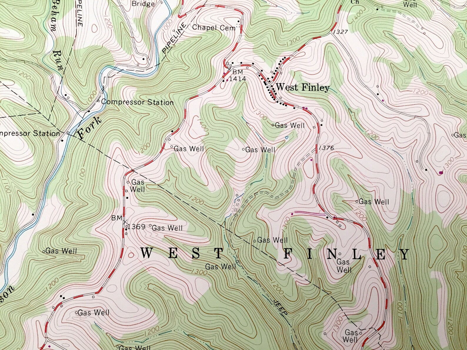 Antique Wind Ridge Pennsylvania 1964 US Geological Survey - Etsy