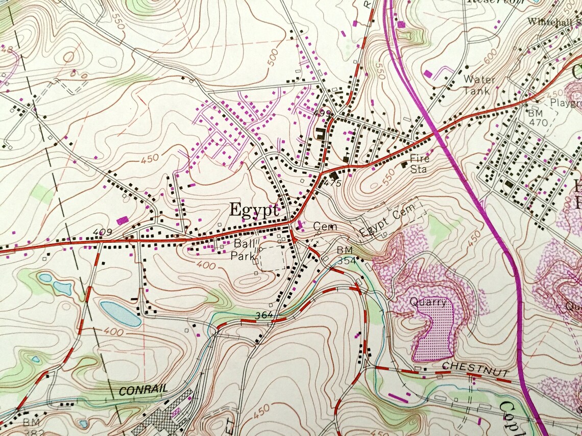 Antique Cementon Pennsylvania 1964 US Geological Survey | Etsy