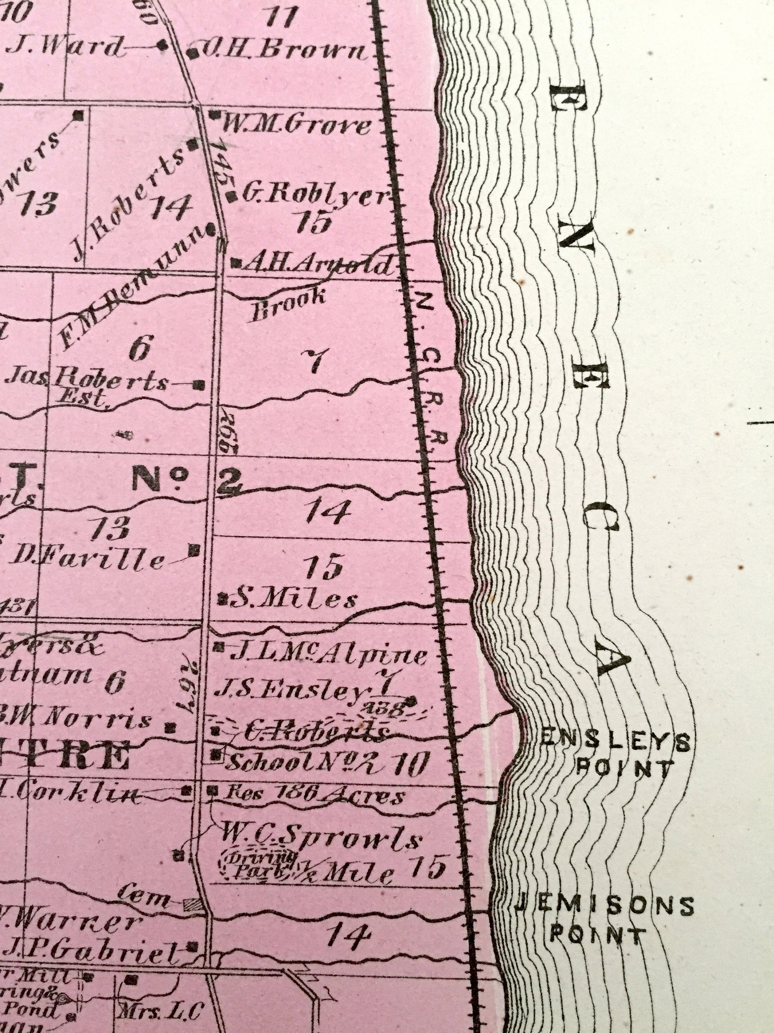 Antique 1874 Reading New York Map From Pomeroy Whitman & Co. | Etsy