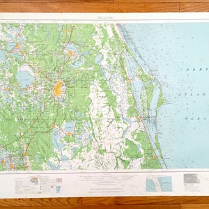 Antique Orlando, Florida 1962 US Geological Survey Topographic Map ...