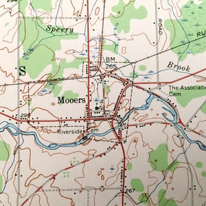 Antique Mooers, New York 1956 US Geological Survey Topographic Map ...