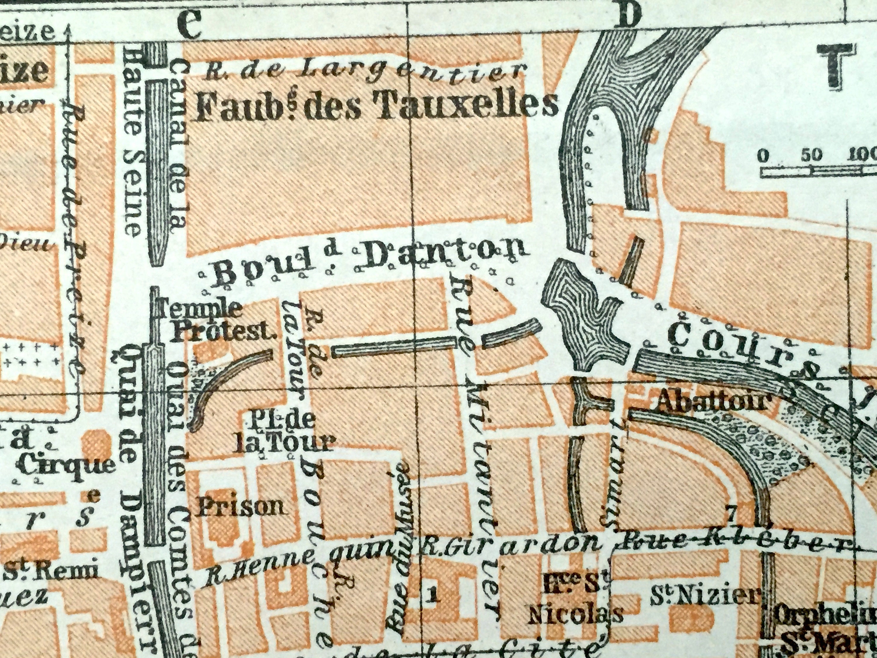 Antiquité 1909 Troyes France Carte de Baedekers Guide Atlas | Etsy