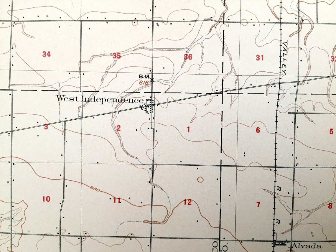 Antique Fostoria Ohio 1903 US Geological Survey Topographic | Etsy