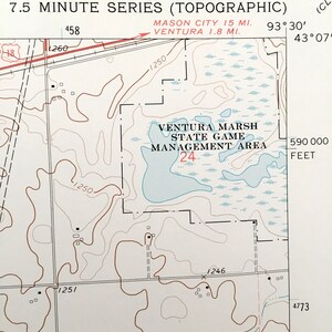 Antique Garner, Iowa 1972 US Geological Survey Topographic Map – Klemme ...