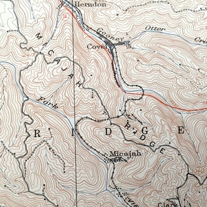 Antique Bramwell, West Virginia 1924 US Geological Survey Topographic ...