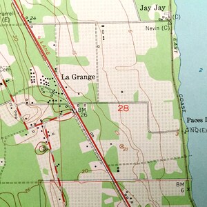 Antique Mims, Florida 1949 US Geological Survey Topographic Map ...