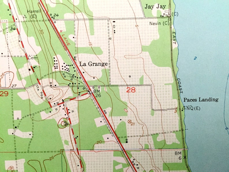 Antique Mims, Florida 1949 US Geological Survey Topographic Map ...