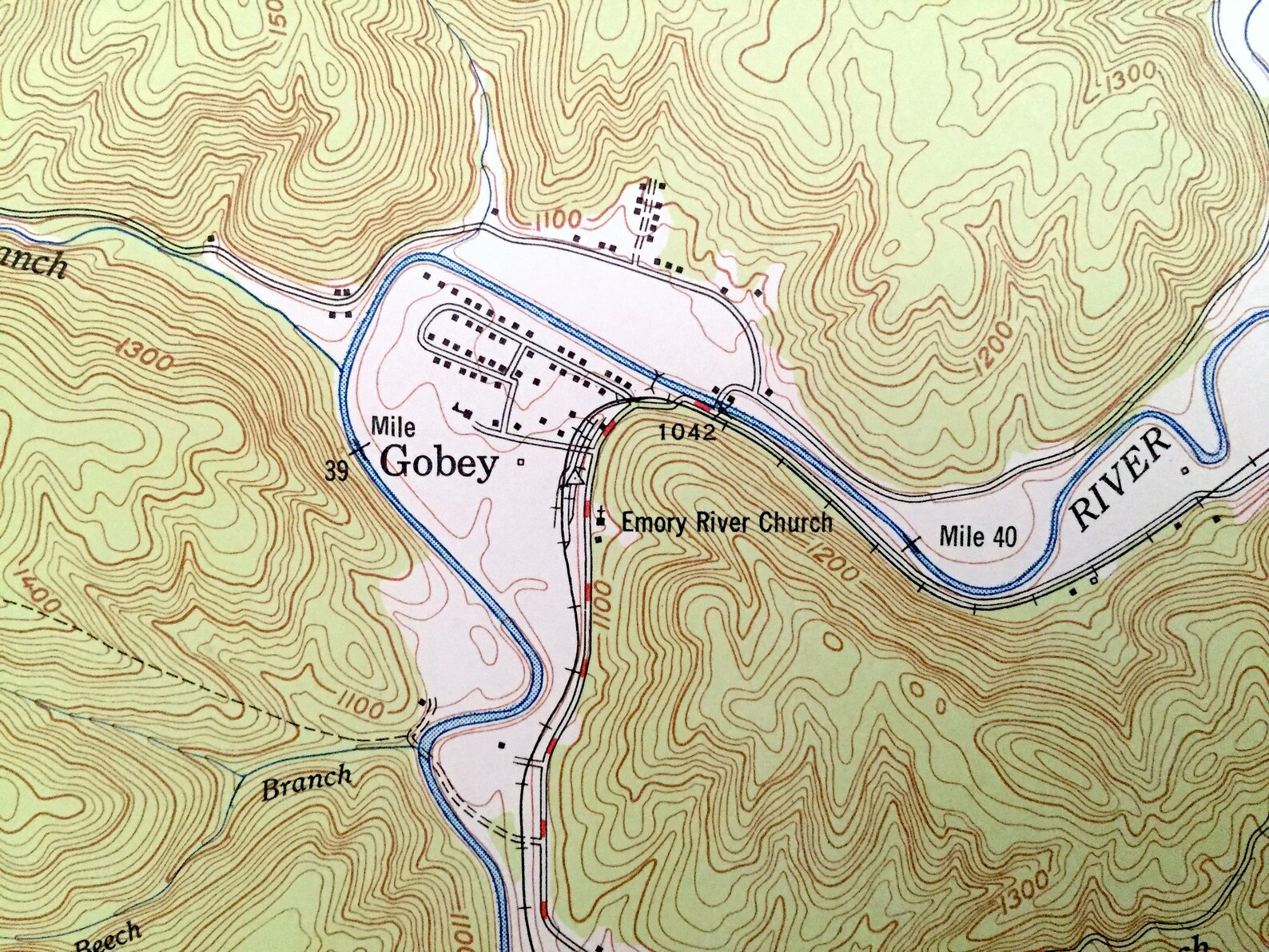 Antique Gobey, Tennessee 1952 US Geological Survey Topographic Map ...