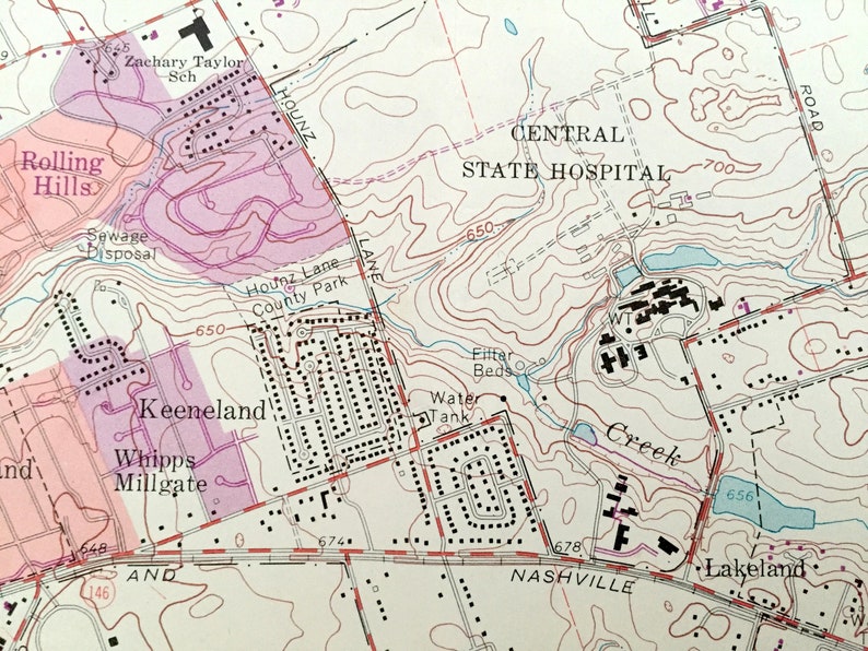 Antique Anchorage Kentucky 1965 US Geological Survey - Etsy
