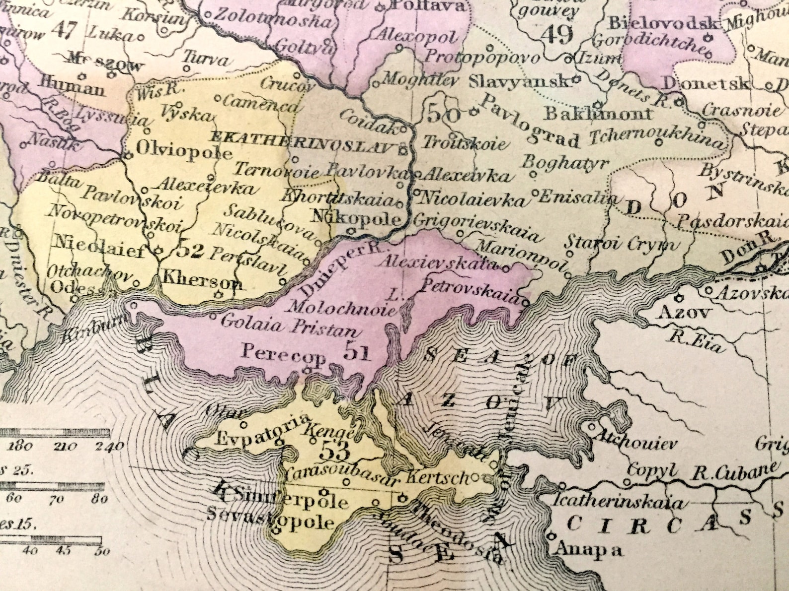 Antique 1850 Russia in Europe Map by Thomas Cowperthwaite – Poland ...