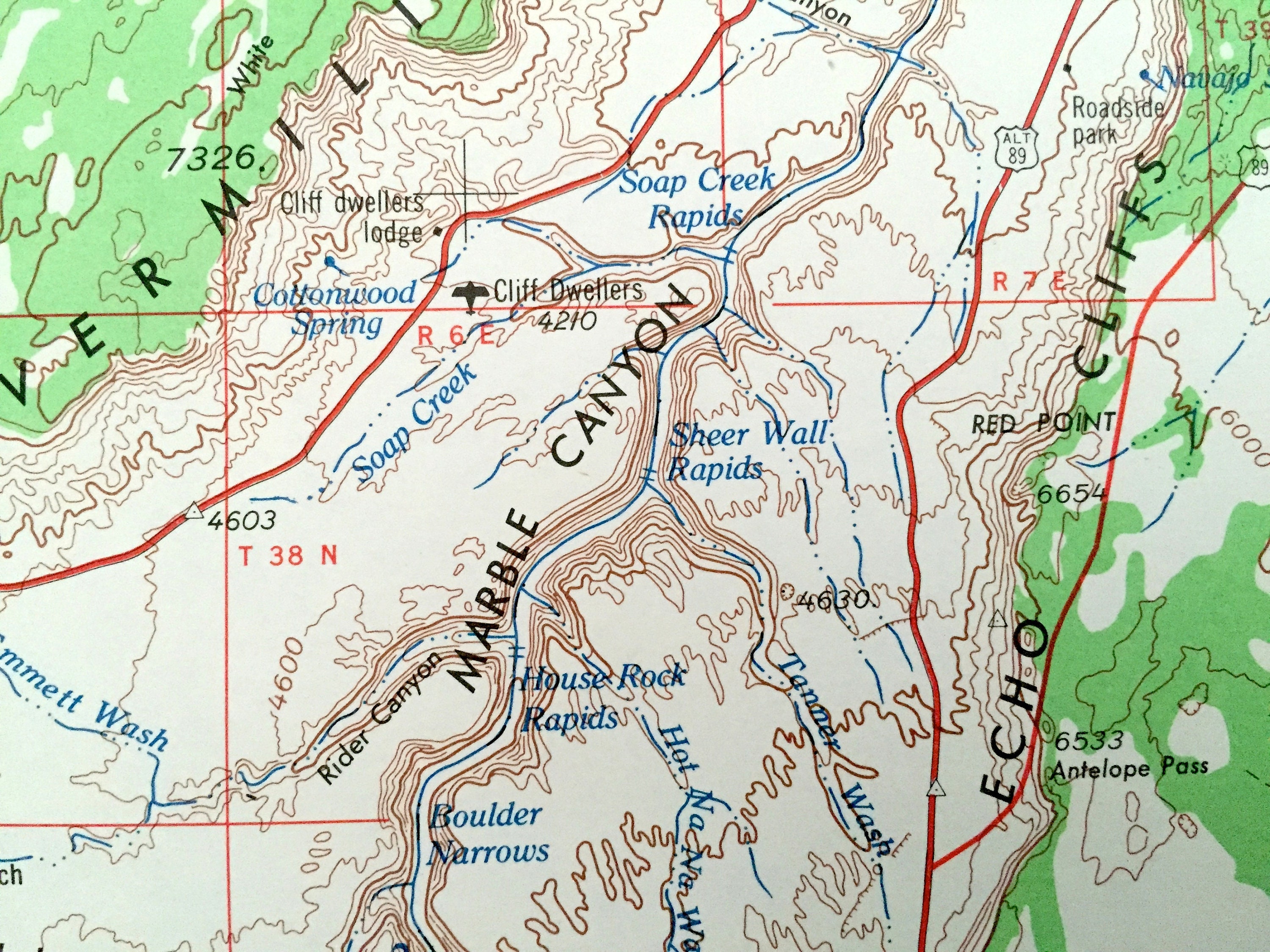 Antique Marble Canyon Arizona 1956 US Geological Survey | Etsy