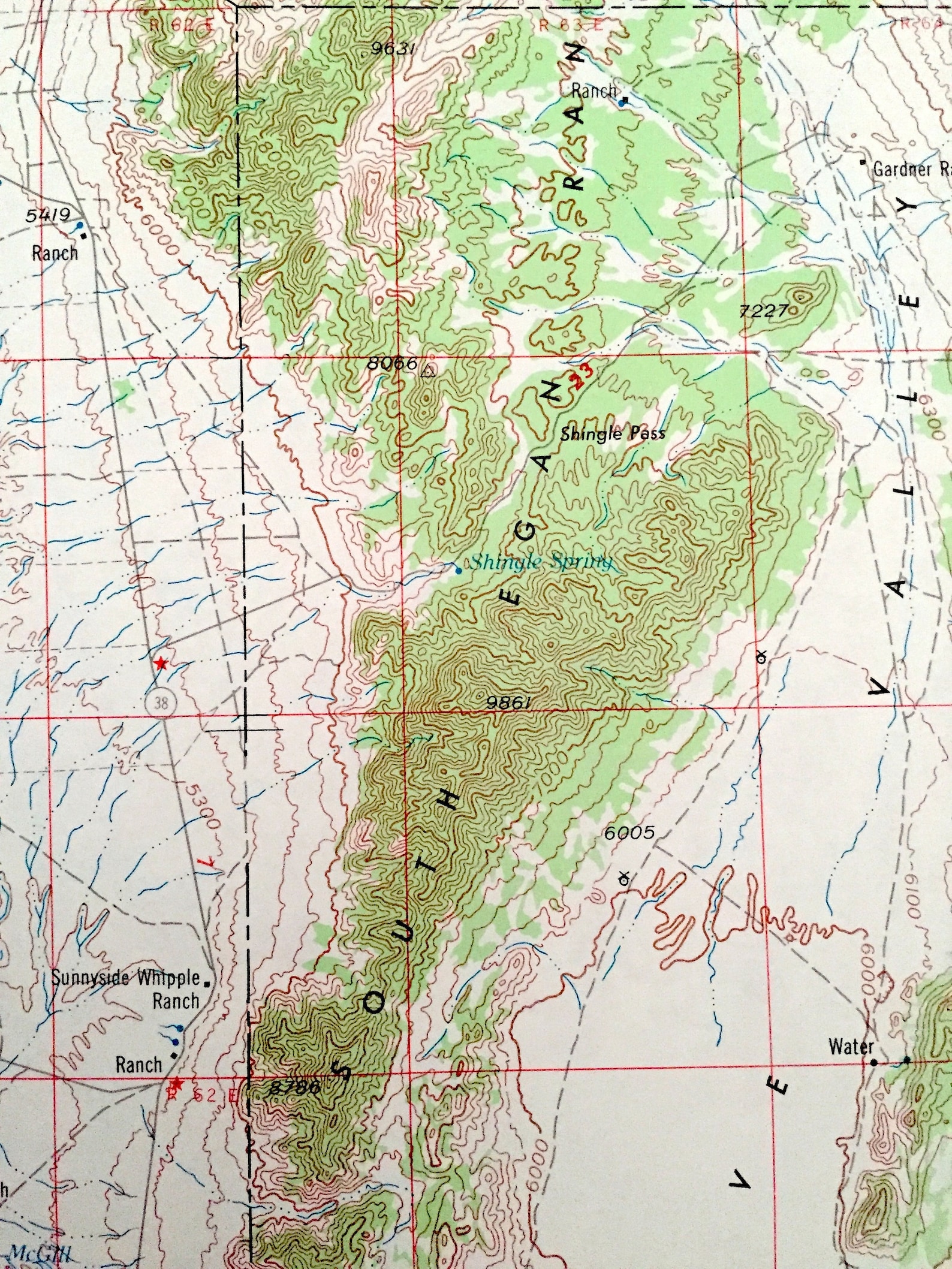 Antique Lund, Nevada 1956 US Geological Survey Topographic Map – Pioche ...