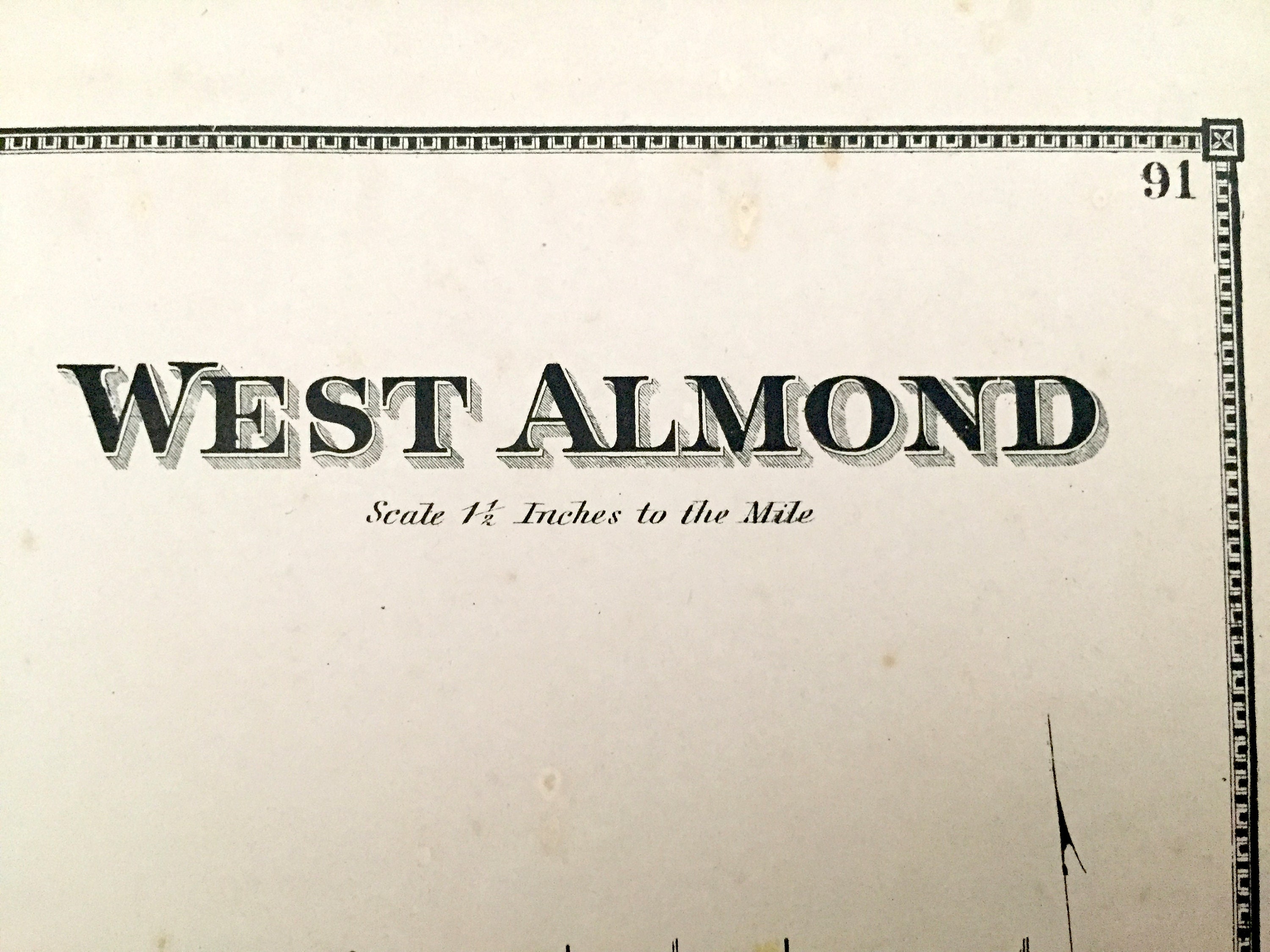 Antique 1869 West Almond New York Map from D.G. Beers Atlas | Etsy