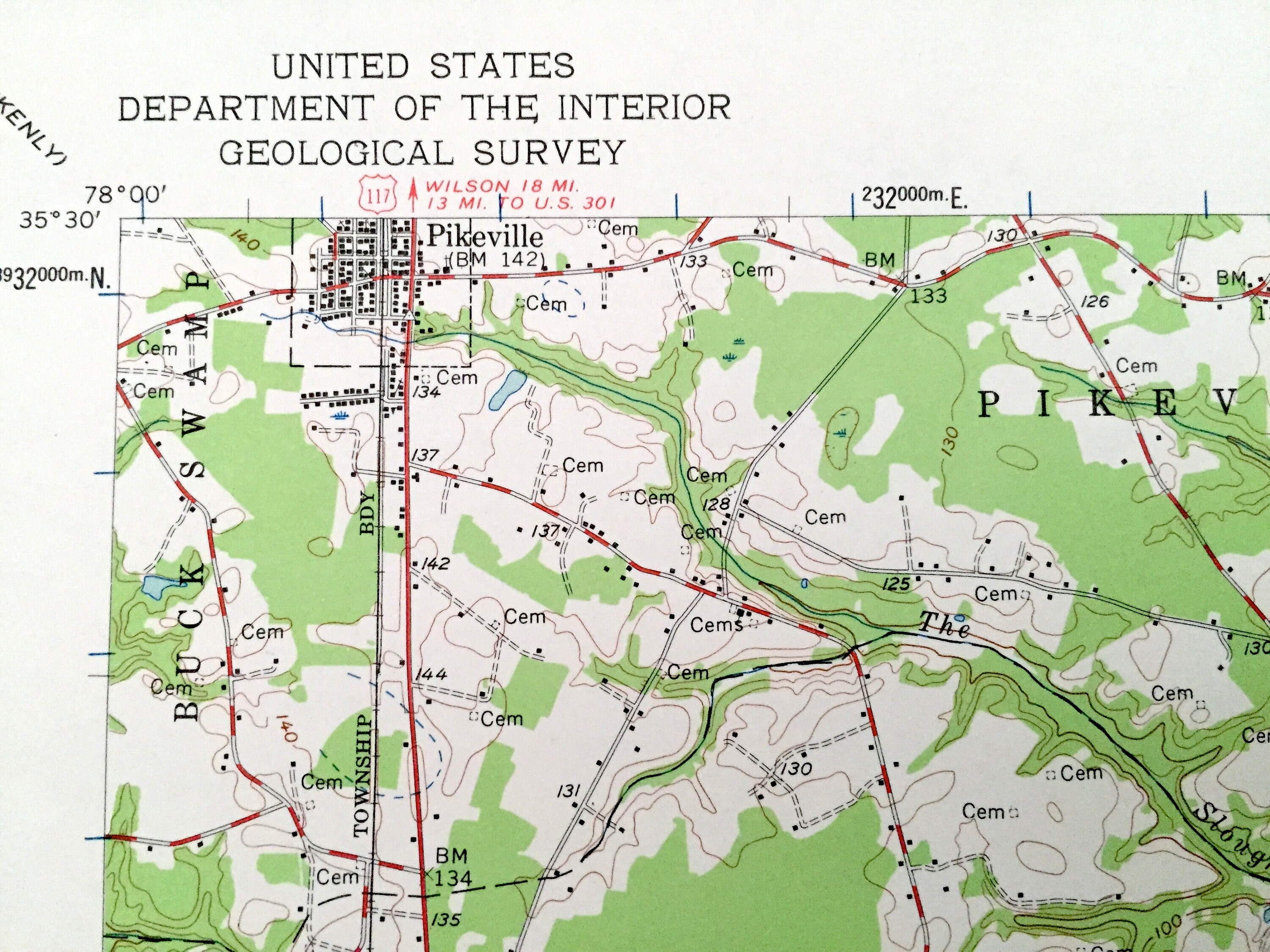 Antique Goldsboro North Carolina 1957 US Geological Survey | Etsy