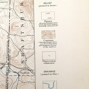 Antique Hoosick Falls, New York 1897 US Geological Survey Topographic ...