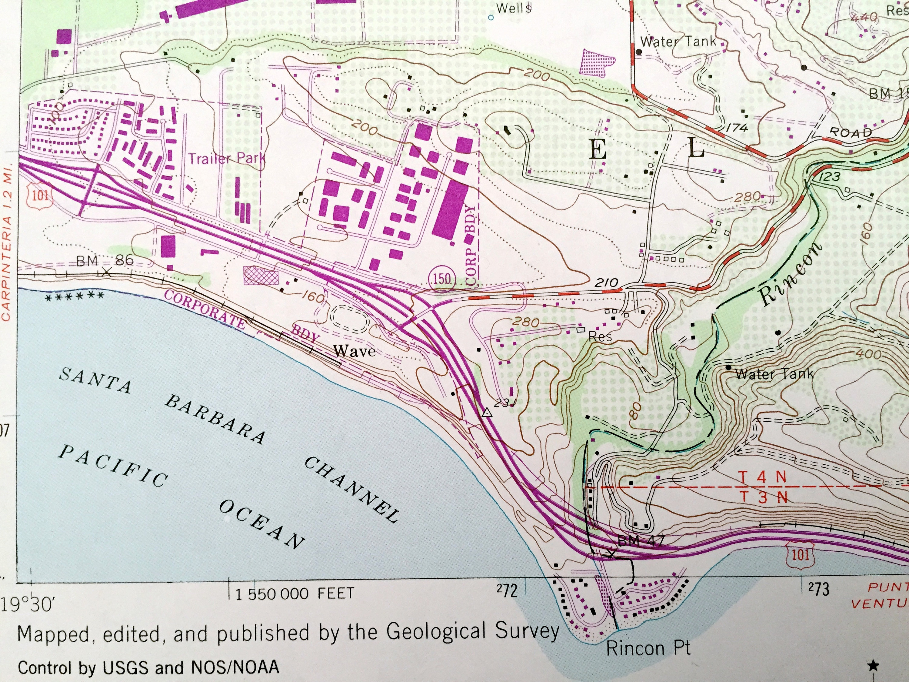 Antique White Ledge Peak California 1952 US Geological Survey | Etsy