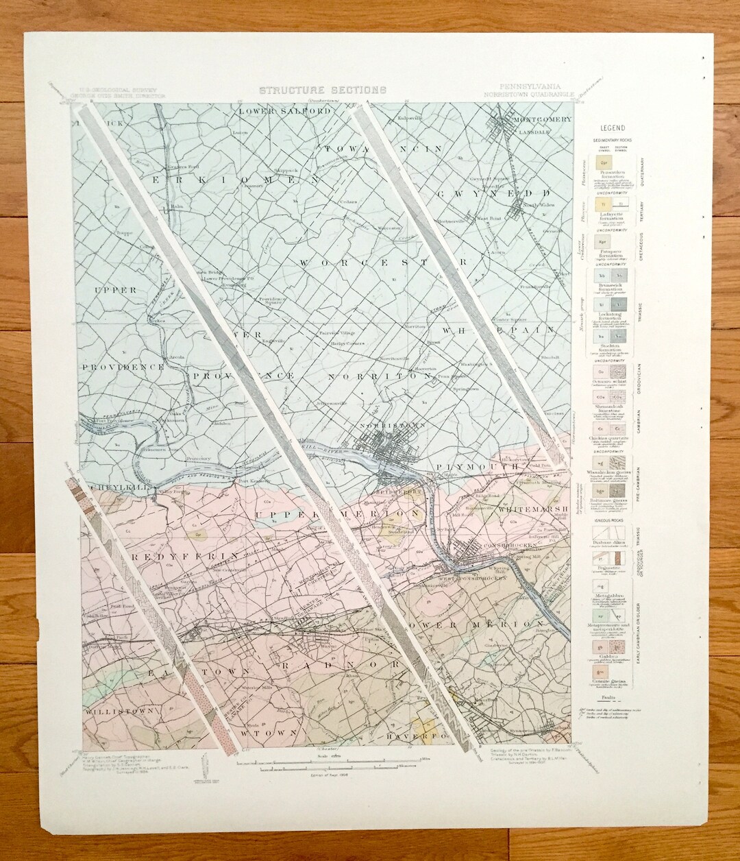 Antique Main Line, Pennsylvania 1894 US Geological Survey Map – Valley ...