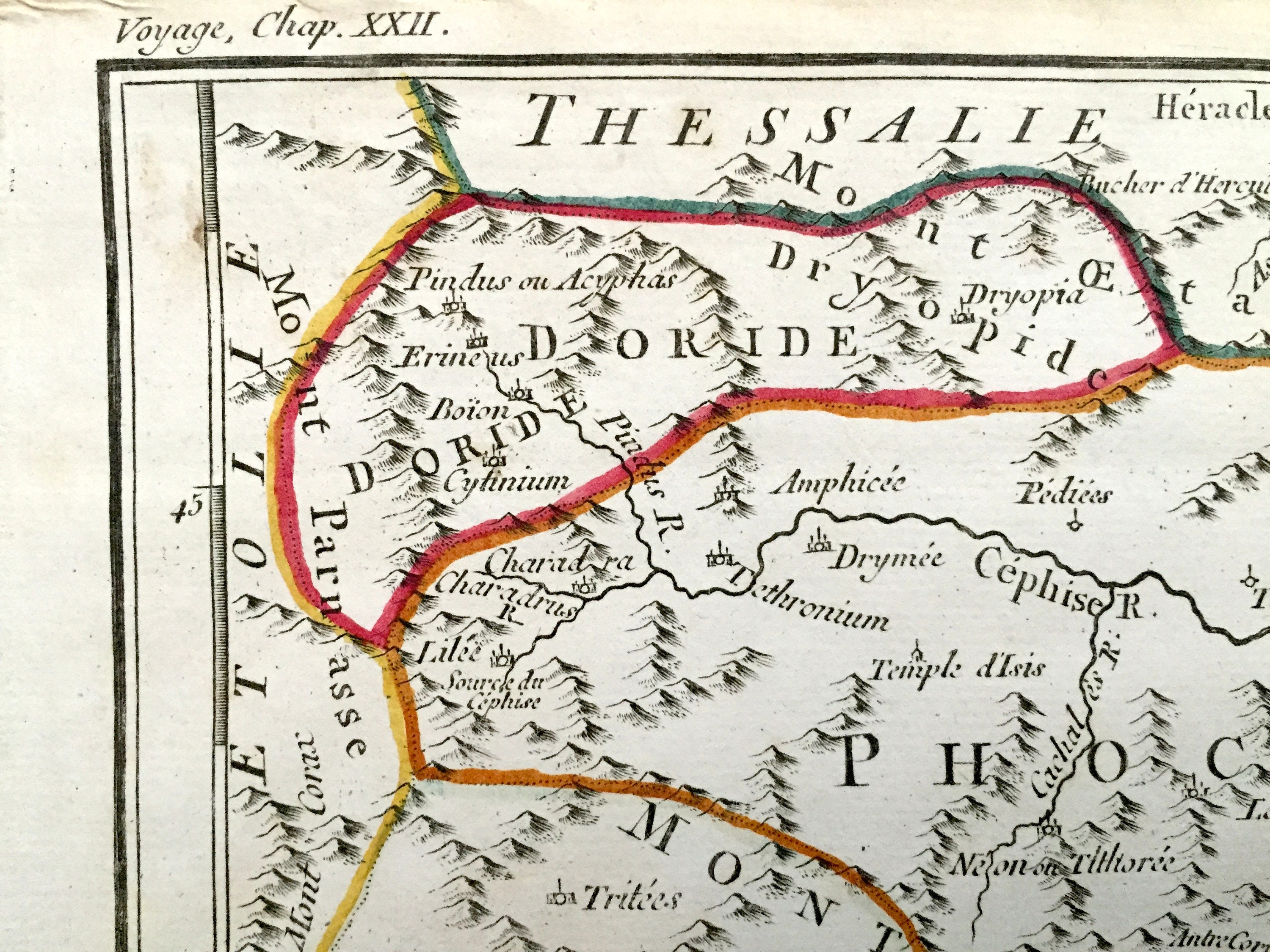 Antique 1787 Phocis & Doris Greece Map Engraving From Chez - Etsy Ireland