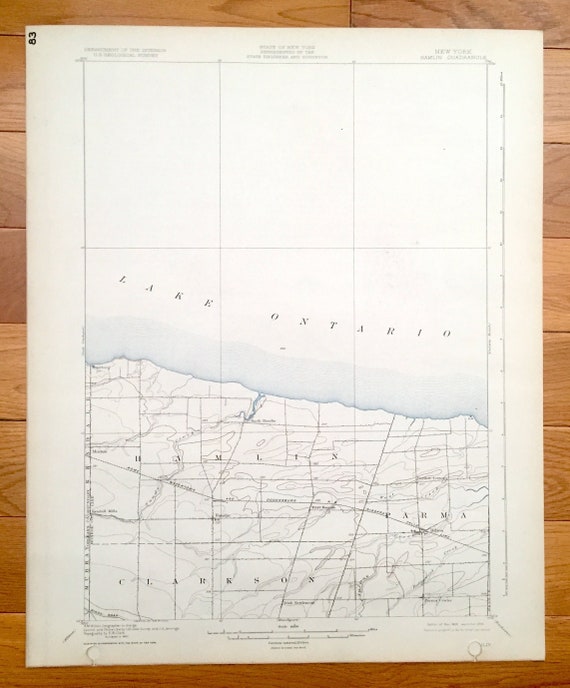 Mapa Topográfico Del Lago Hamlin Map Of Lakes In Hamlin County, South