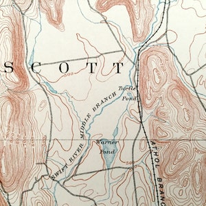 Antique Enfield, Massachusetts BEFORE Quabbin Reservoir 1885 US ...