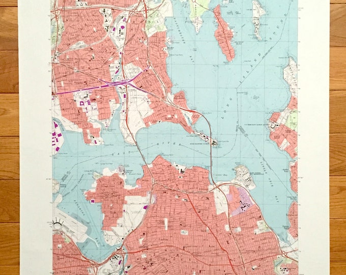 Antique Flushing, Queens, New York City 1995 US Geological Survey ...