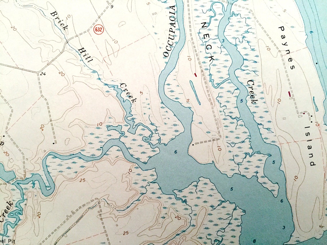 Antique Champlain, Virginia 1968 US Geological Survey Topographic Map ...