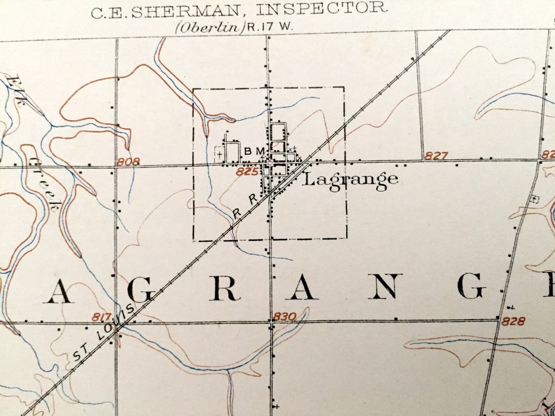 Antique Wellington Ohio 1906 US Geological Survey Topographic | Etsy